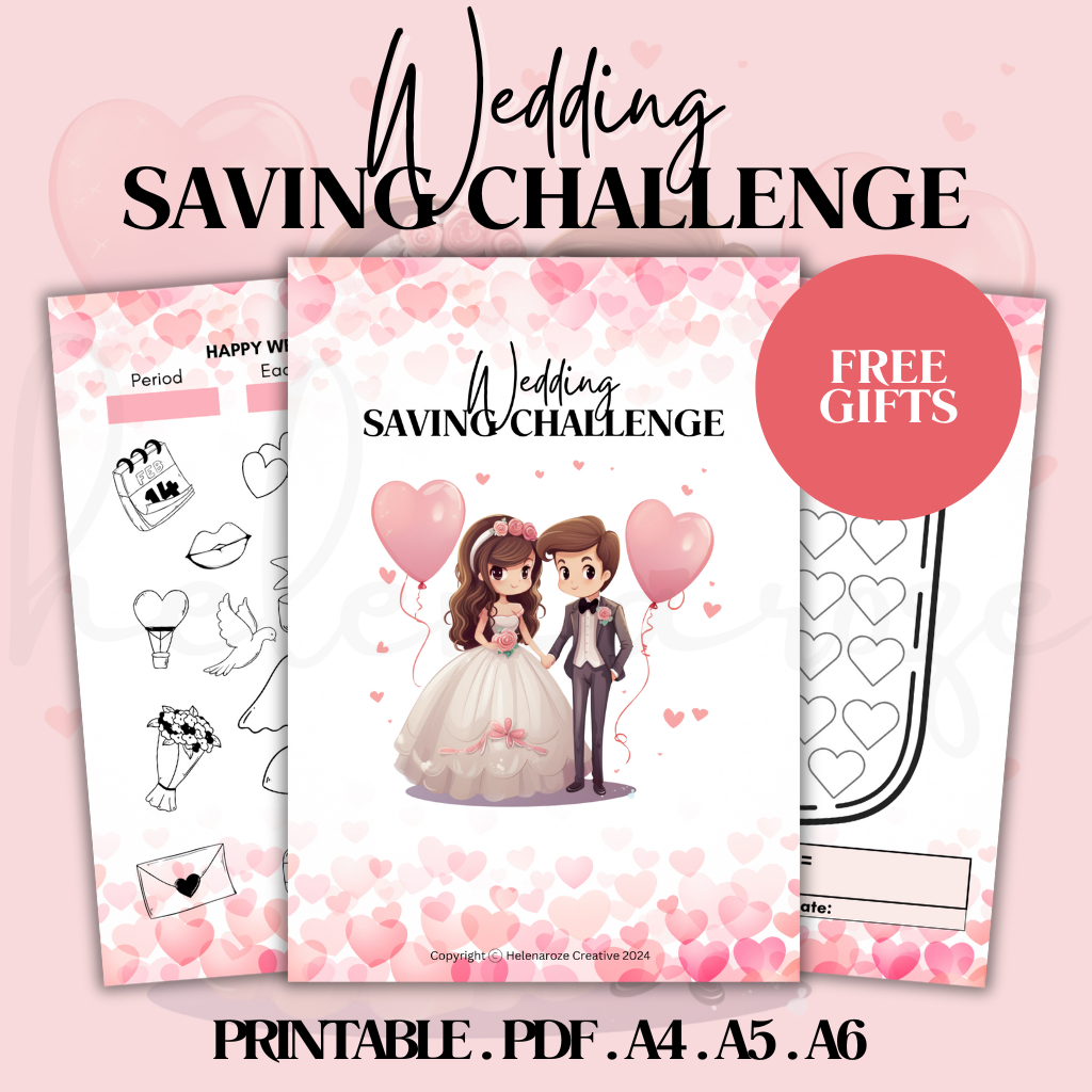 Wedding Saving Planner Printable PDF A6 A5 A4 Sizes, Saving Book ...