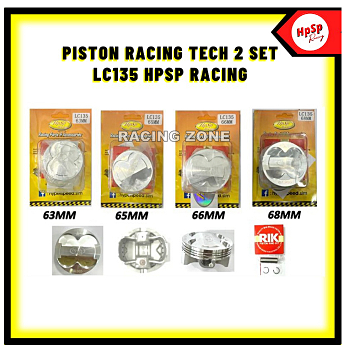 HPSP RACING LC135 PISTON RACING TECH 2 SET 63mm 65mm 66mm 68mm 2.5mm 100% ORIGINAL | Shopee Malaysia