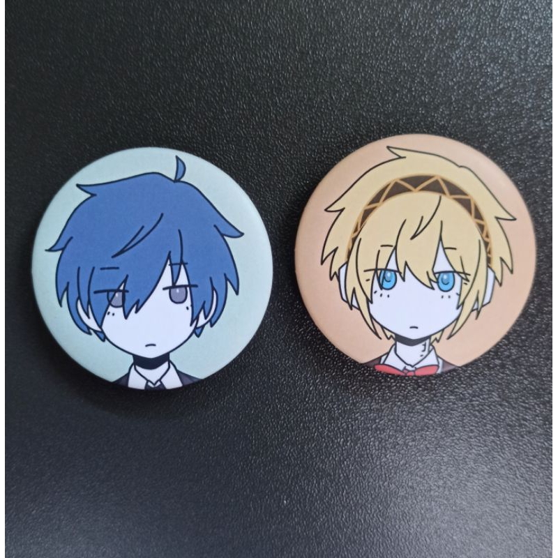 Persona 3 Minato Arisato ( Makoto Yuuki ) & Aigis - 44mm matte badges ...