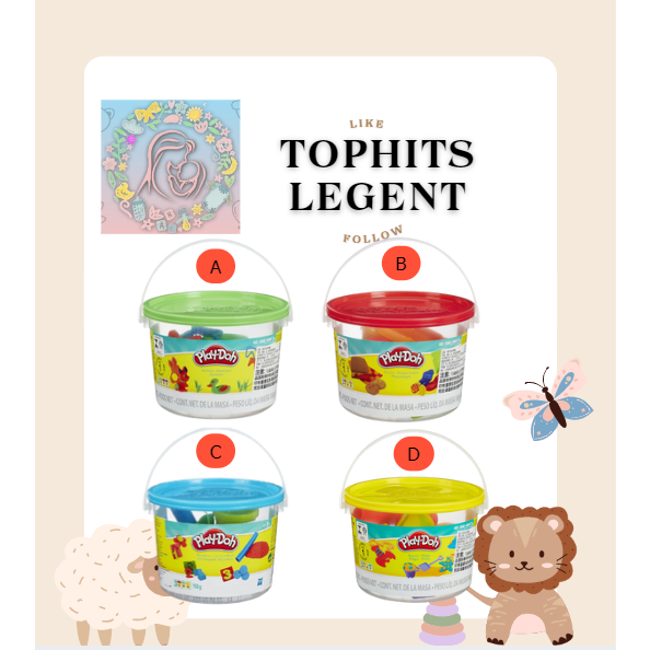 Play-Doh Fundamental Hasbro Playset / Mini Bucket Dough & Clay Number ...