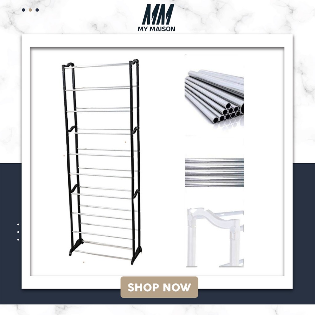 𝐌𝐘 𝐌𝐀𝐈𝐒𝐎𝐍 10 Tingkat Warna Hitam Rak Kasut Menakjubkan DIY Mudah ...