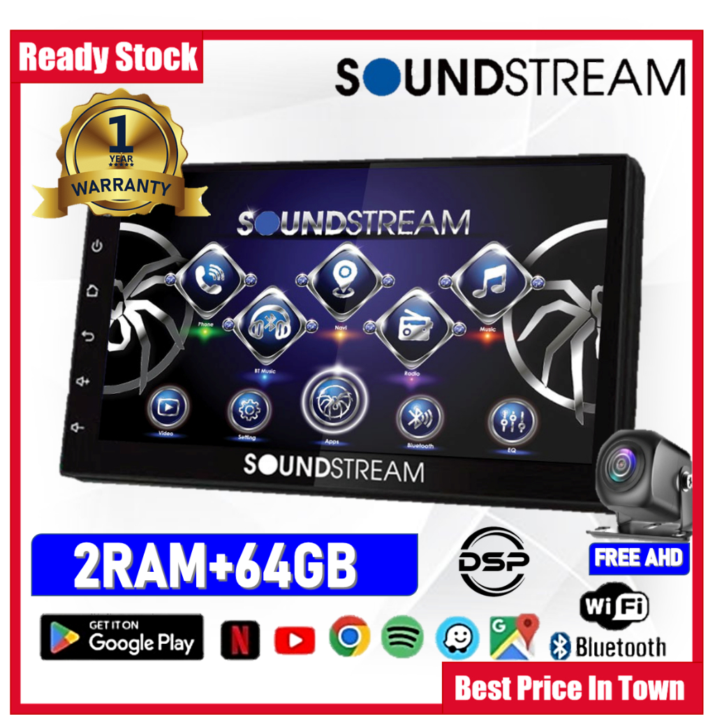 SOUNDSTREAM Anzuo Explore 2RAM+64GB Car Android Player 9 Inch 10 Inch ...