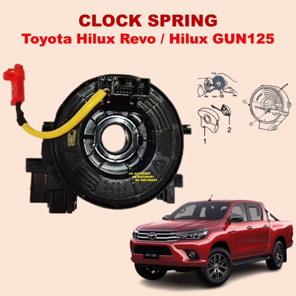 ORIGINAL Toyota Hilux Revo / Hilux GUN125 Airbag Spring Cable Clock Spring Steering Switch ...
