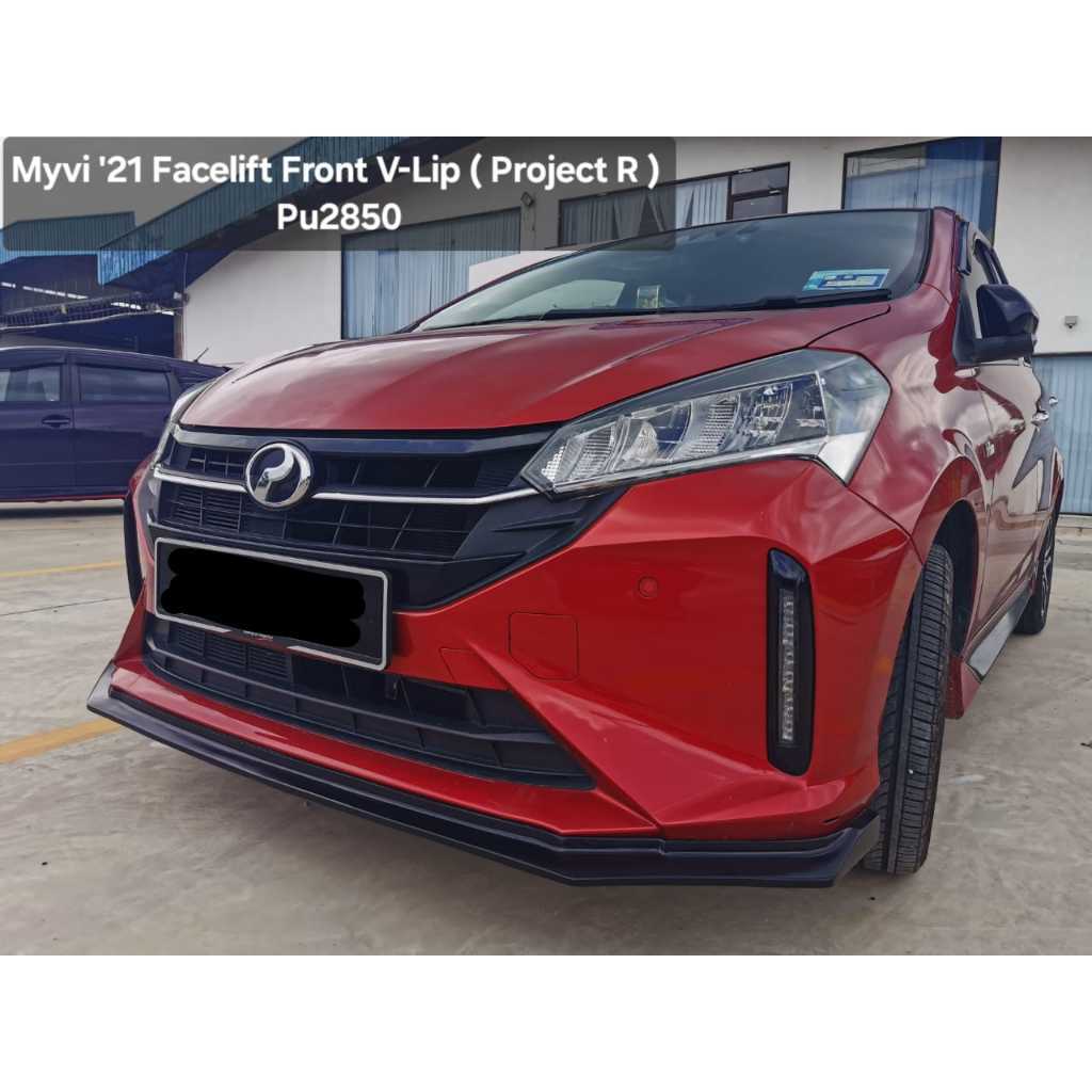 Perodua Myvi 3rd Generation 2021 Project R Front V-Lip PU Body Kit ...