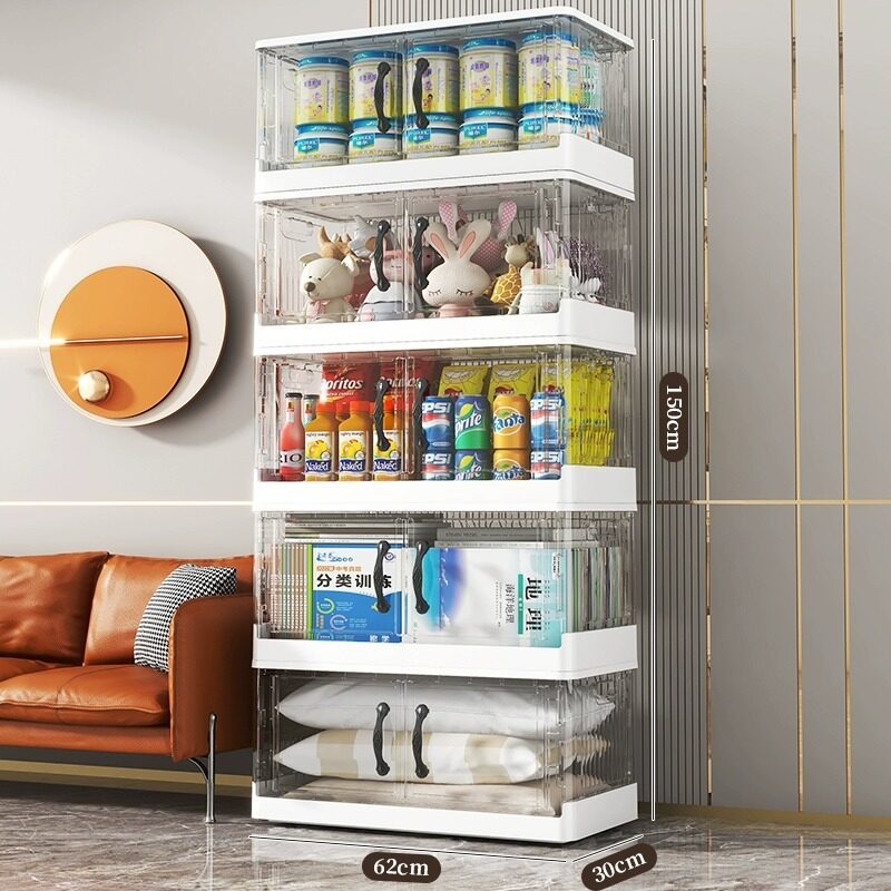 Storage Cabinet Foldable Storage Cabinet 3/4/5 Layer Family Storage ...