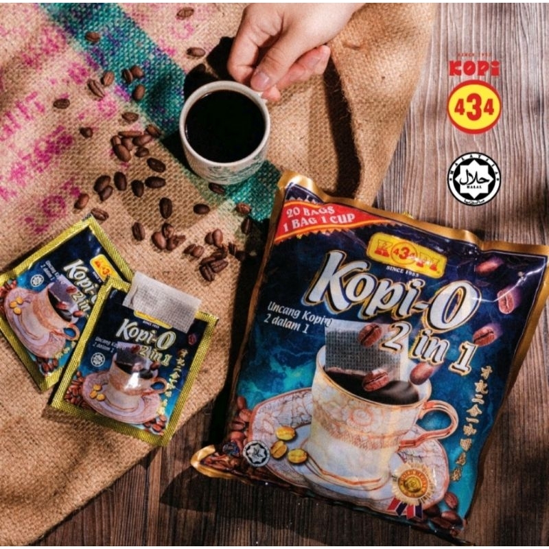 Kopi O 434 2 in 1 with sugar Kopi 434 dengan gula (24g x 20sachets ...