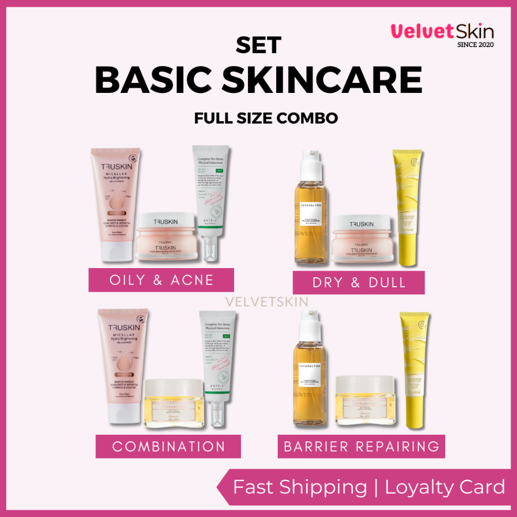 SET BASIC SKINCARE (Cleanser + Moisturiser + Sunscreen) | Shopee Malaysia