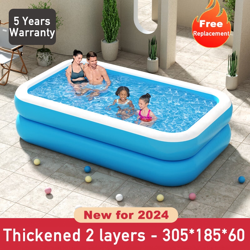 Swim Pool Big Inflatable Swimming Pool Extra Large Rectangular Family ...