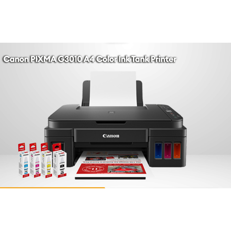 Canon Pixma G3010 All In One A4 Color Ink Tank Printer (Print, Scan ...