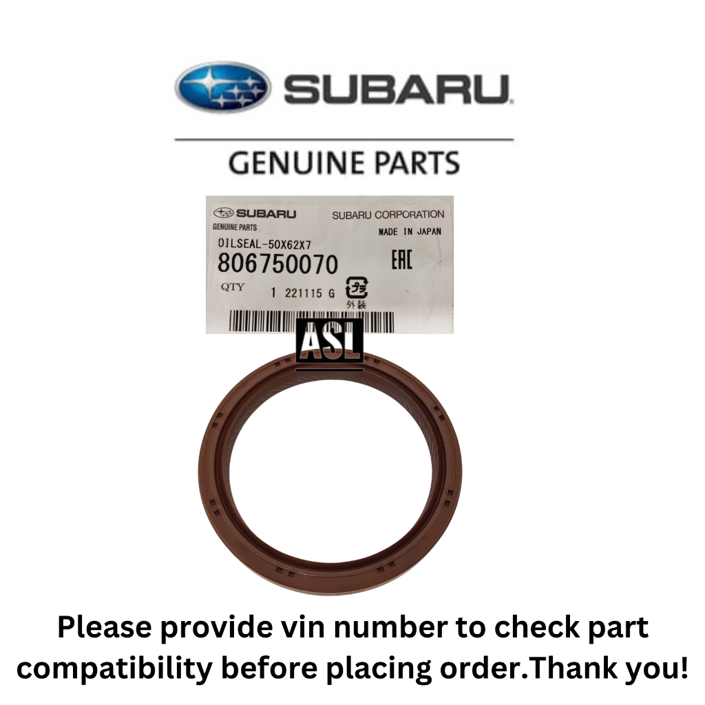 Genuine Subaru Crankshaft Oil Seal 806750070 Forester SH5 SH9 Timing ...