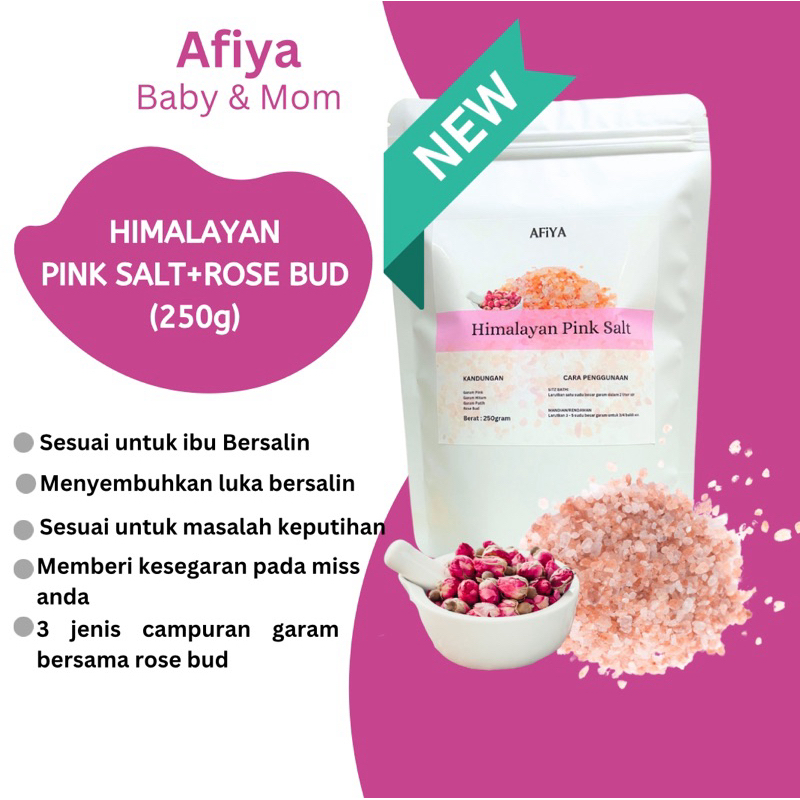 AFIYA Himalayan Pink Salt + Rose Bud untuk keputihan dan berpantang ...