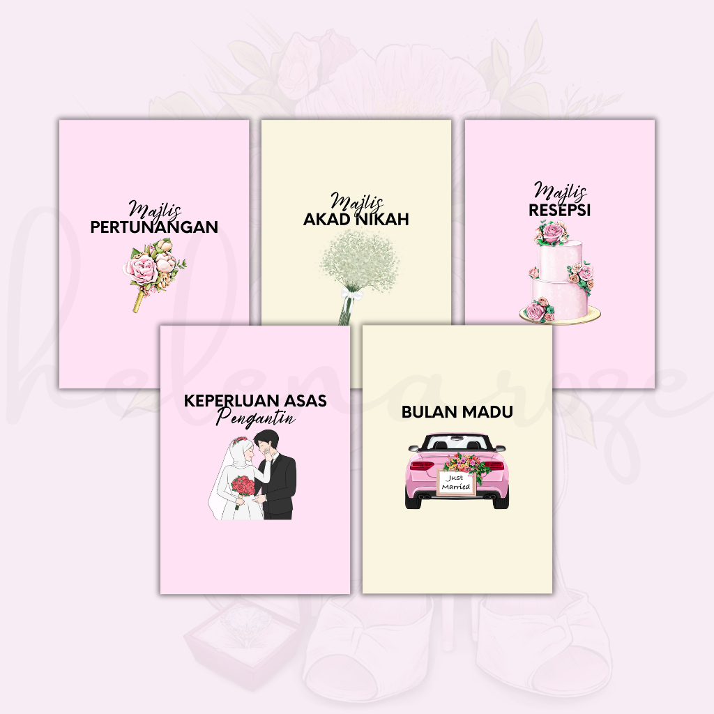 Wedding Planner Printable PDF Checklist Kahwin Tunang Nikah Boleh Cetak ...
