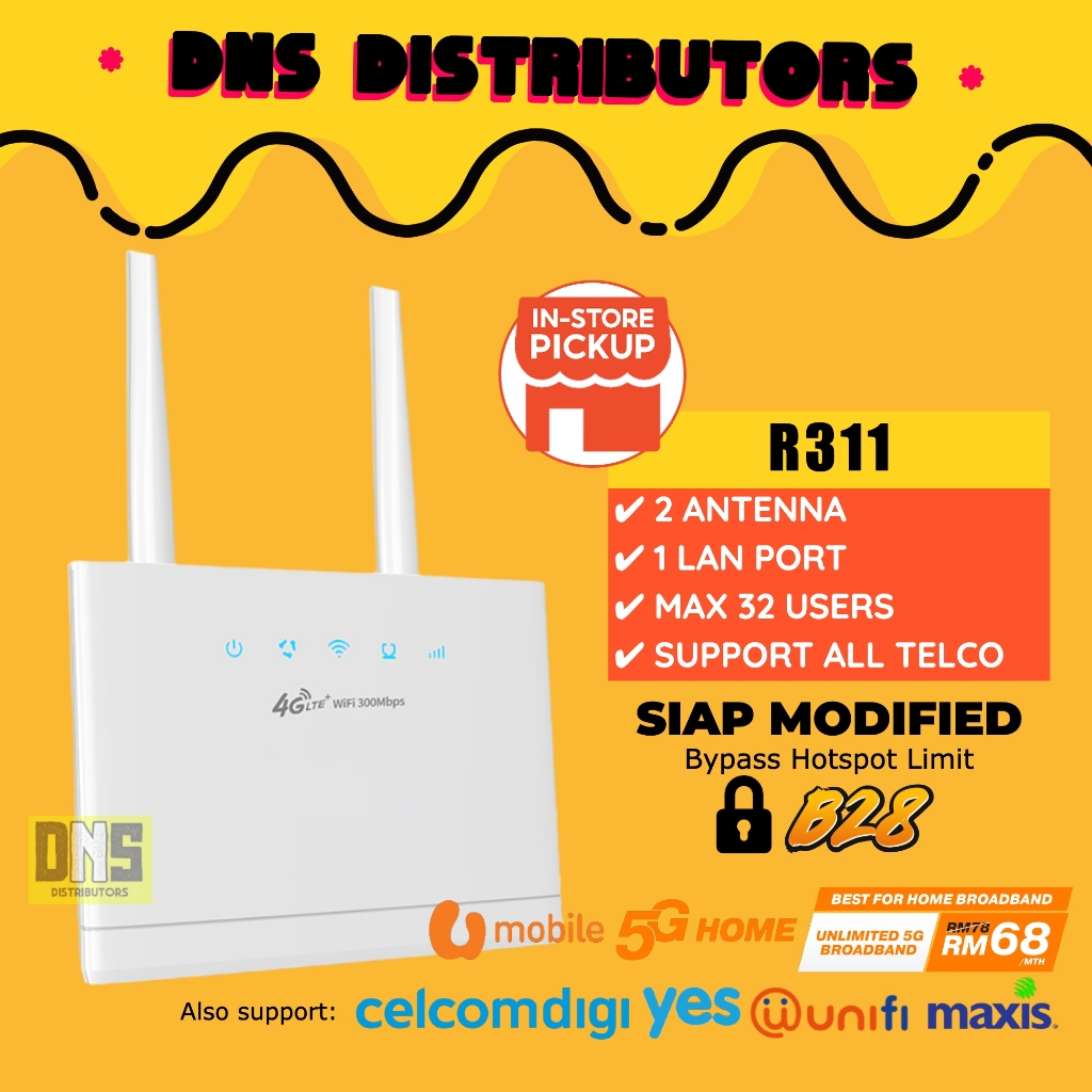 🔥NEW🔥 R311 Modem Router 4G 5G Modified Unlock Unlimited Data Hotspot Wi ...