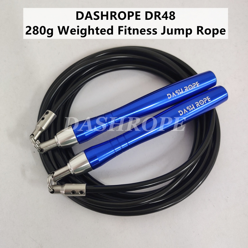 DASHROPE DR48 Cardio Jump Rope 280g PU Steel Wire Bearing Beginner ...