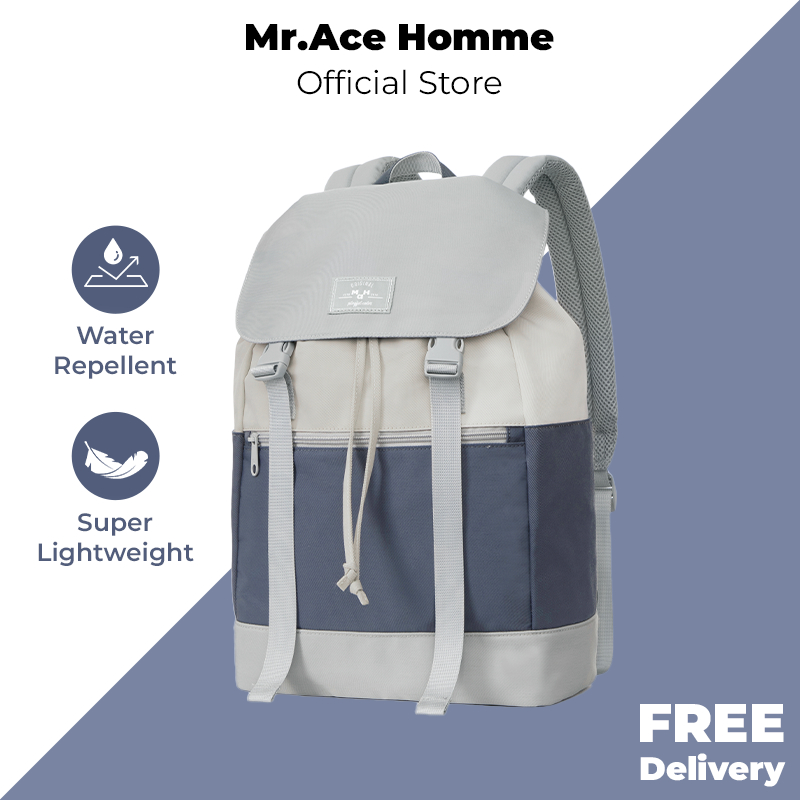 Mr.Ace Homme Smoke Gray Series Laptop Backpack (15.6/16") | Shopee Malaysia