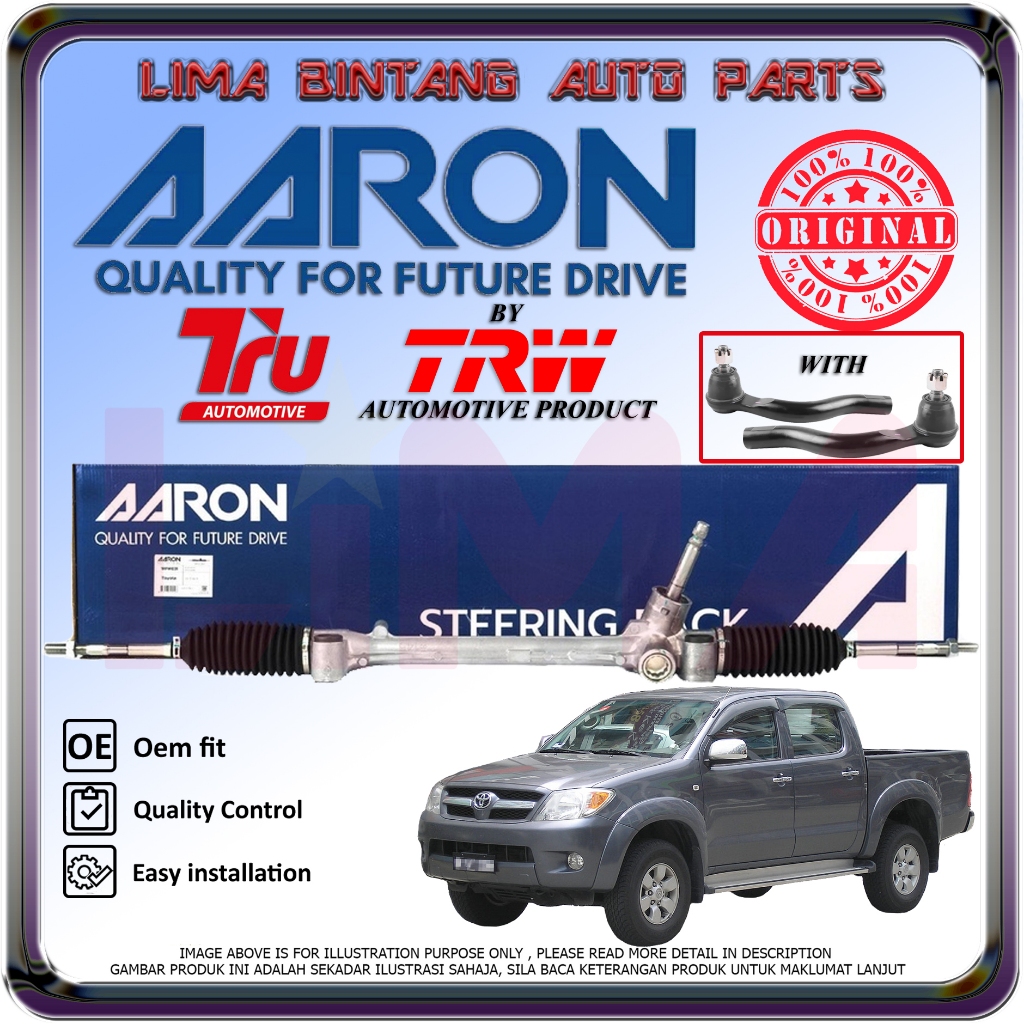 Toyota Hilux Vigo KUN25 4WD Power Steering Rack Assy AARON *Original ...