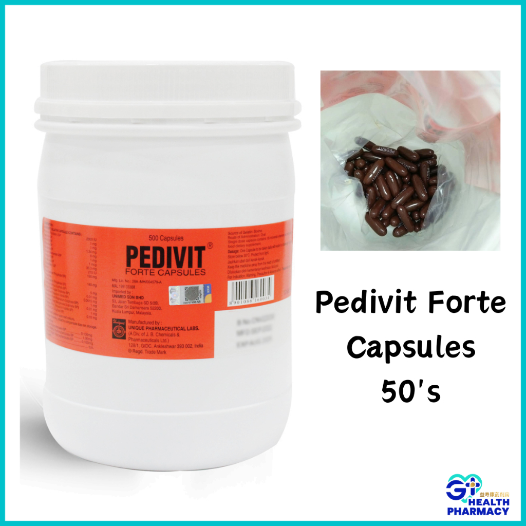 Pedivit Forte Multivitamin Capsules ( 50's ) Loose Packing | Shopee ...
