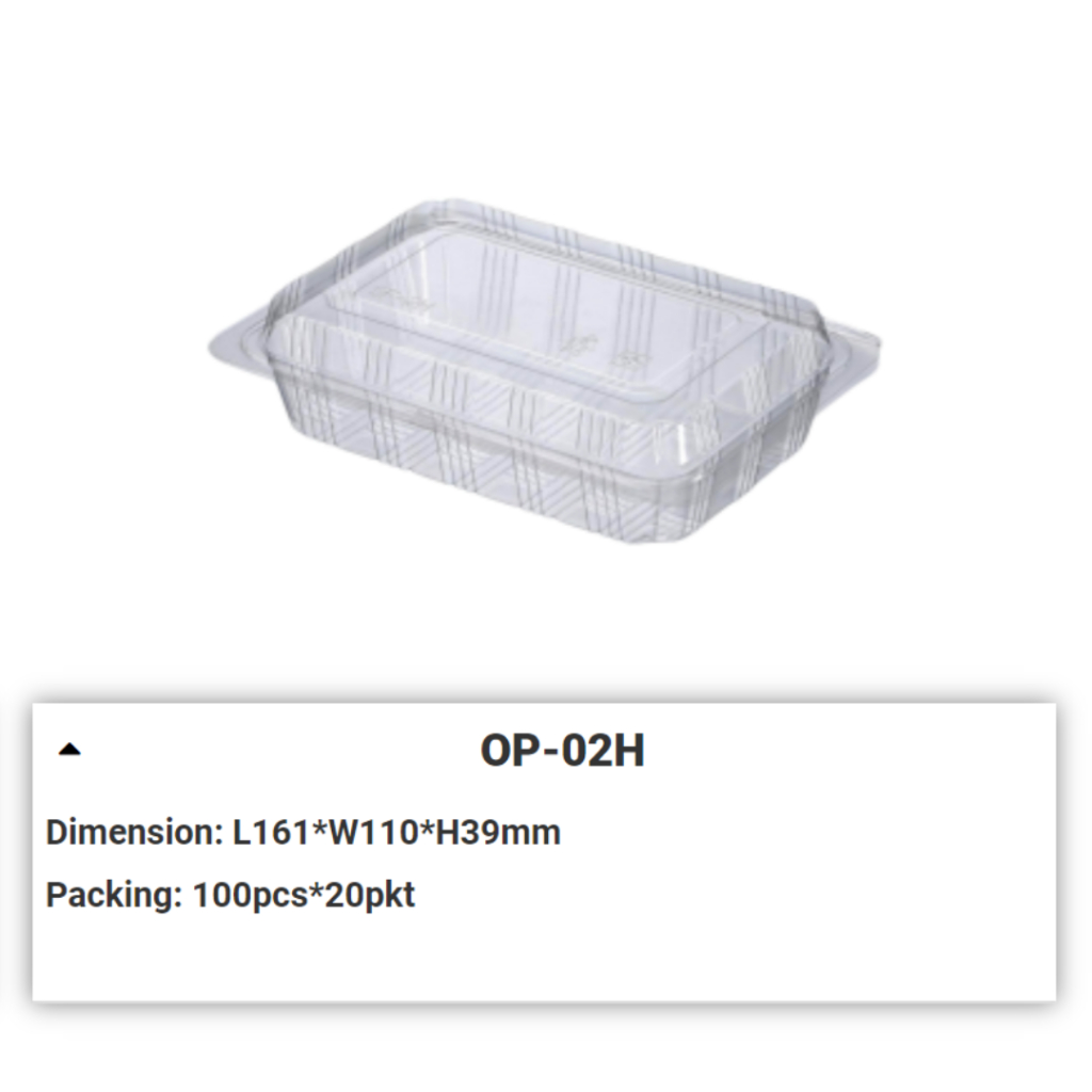 OPS OP-2H clear food container ( ±100pcs) / Bekas makanan OPS OP-2H ( ± ...