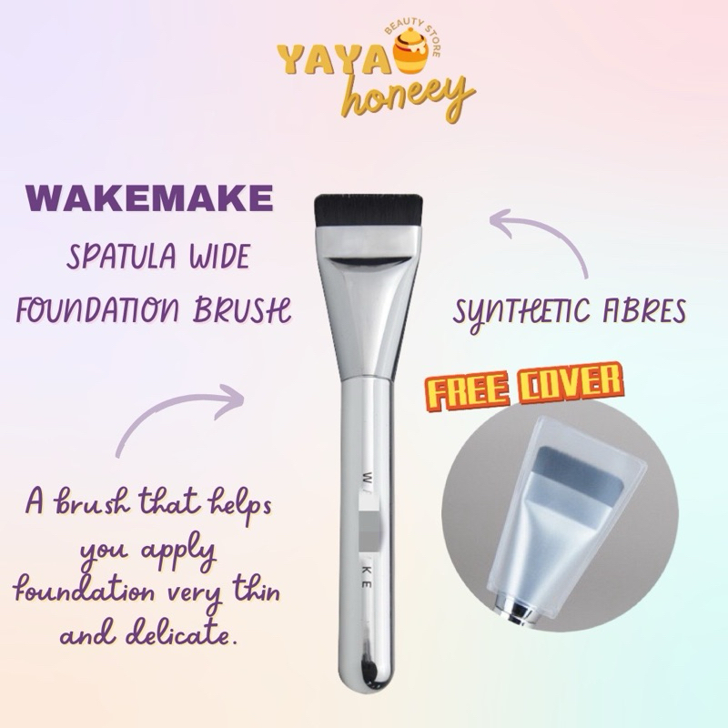 🇲🇾WAKEMAKE Spatula Wide Foundation Brush Foundation Flat Head Liquid ...