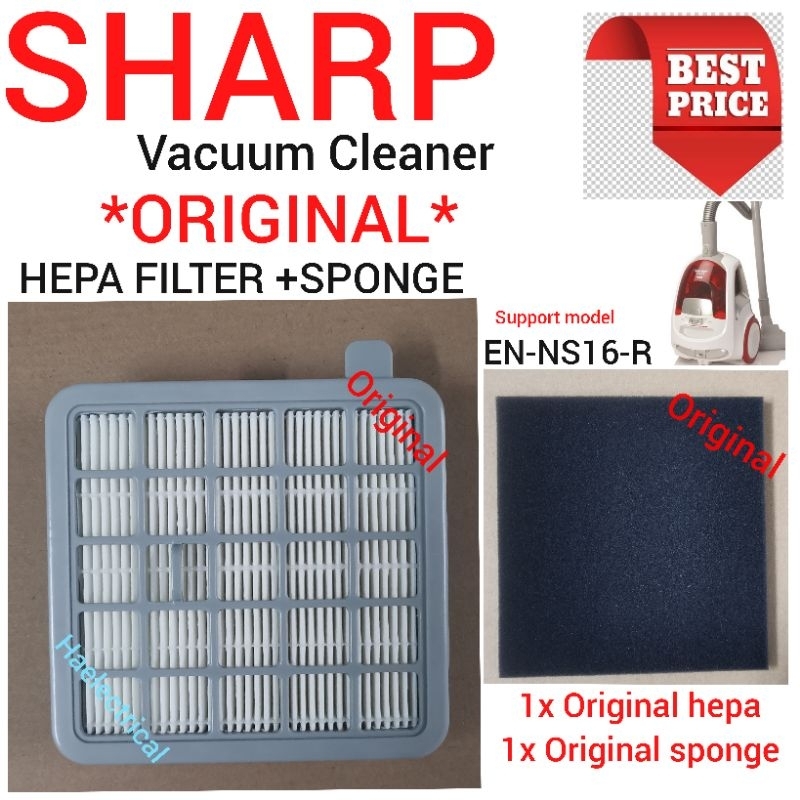 SHARP vacuum cleaner EC-NS16-R HEPA FILTER +sponge (Original parts ...