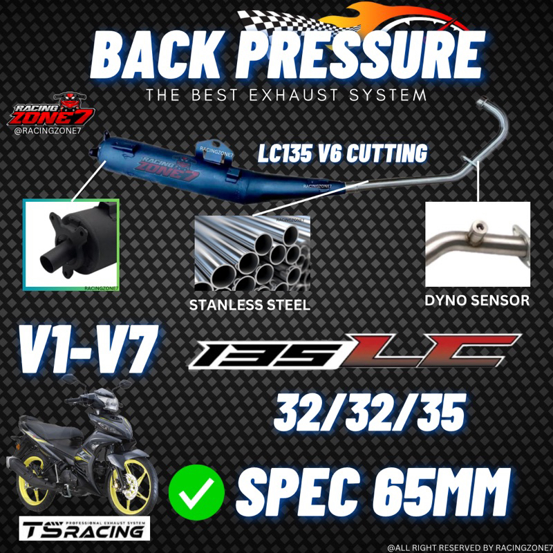 NEW TS RACING LC135 Super Back & Tru Pressure Exhaust /Pipe Angin ...