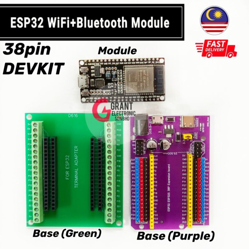 ESP32 WiFi+Bluetooth Module MicroUSB CP2102 38pin DEVKIT Type C ... ESP32 WiFi+Bluetooth Module MicroUSB CP2102 38pin DEVKIT Type C ...