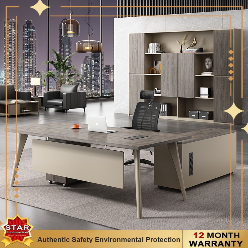 Office Desk and Chair Combination Simple Manager Desk Executive Desk ...