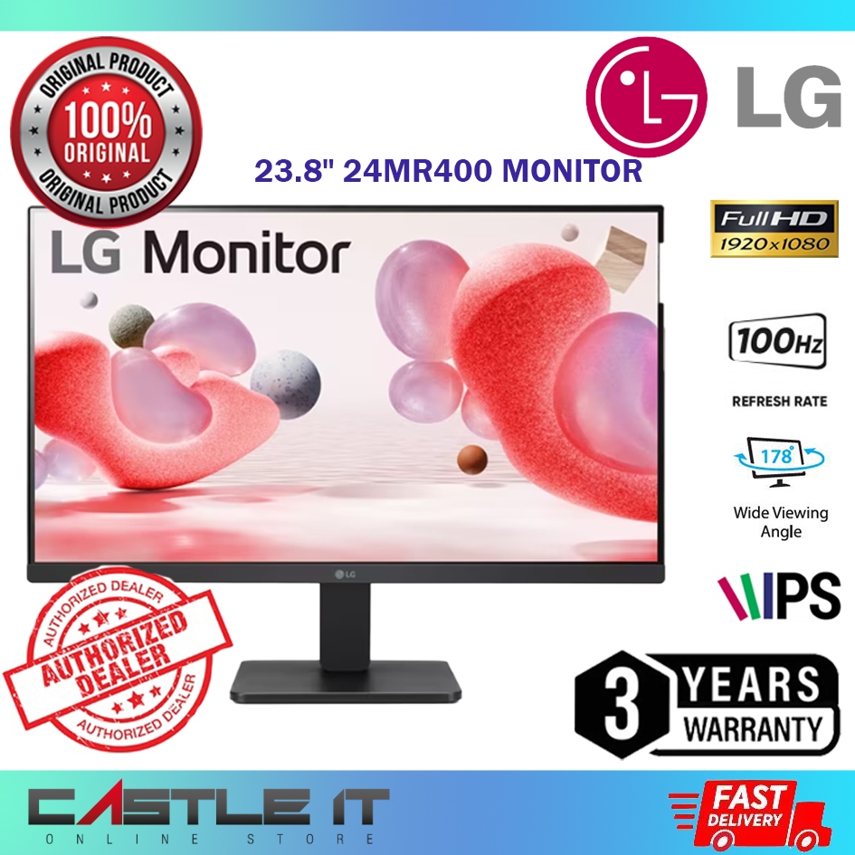 LG 24" 24MR400 23.8" 24 inch Monitor IPS Full HD 100HZ HD MI VGA D-SUB ...