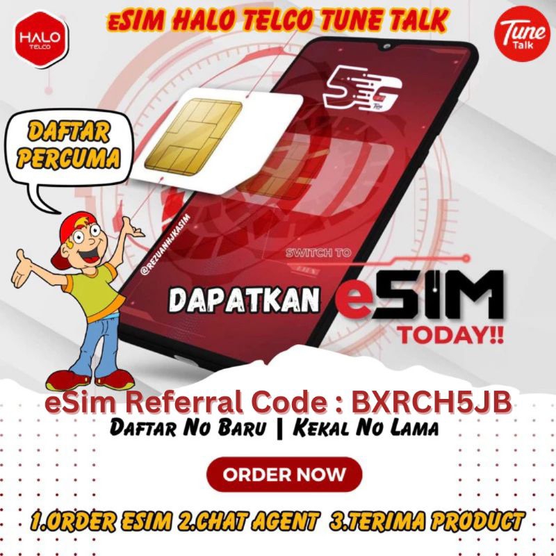 eSIM HALO TELCO HIGHSPEED 4G 5G / FULL HOTSPOT DATA / ONLY MALAYSIA / SELF REGISTER / COVERAGE ...