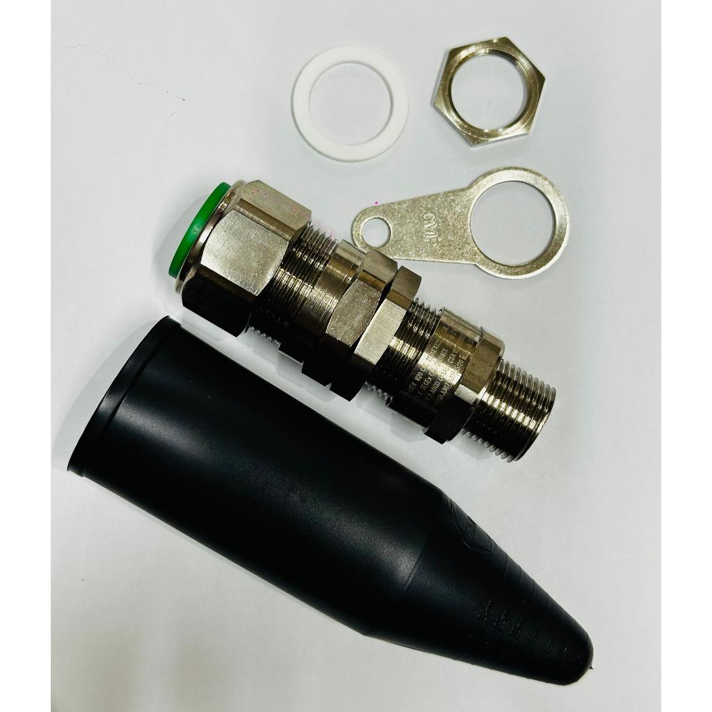 CMP E1FX Exd Exe Cable Gland c/w Locknut, Earth Tag, Nylon Washer & PVC ...