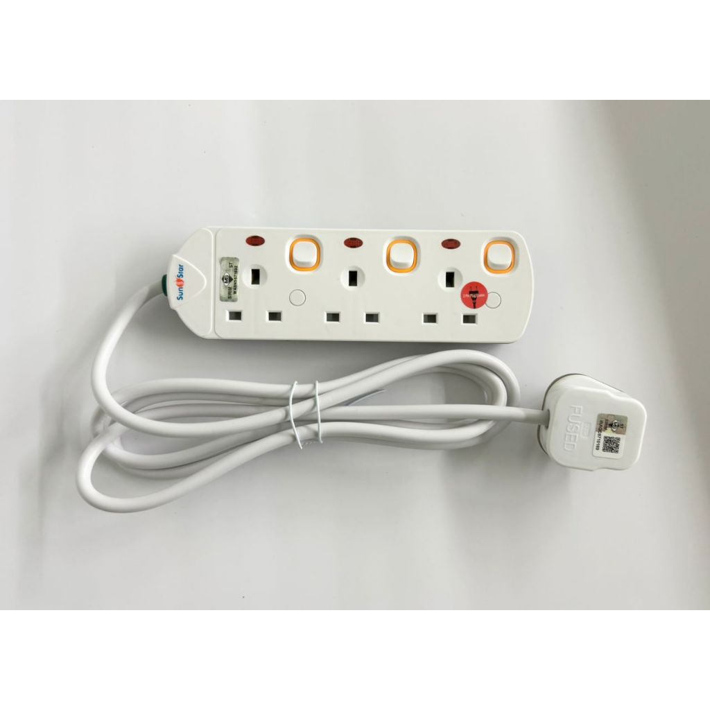 Sunstar WS Extension Wire Plug Trailing Socket Extension Cabang Heavy ...