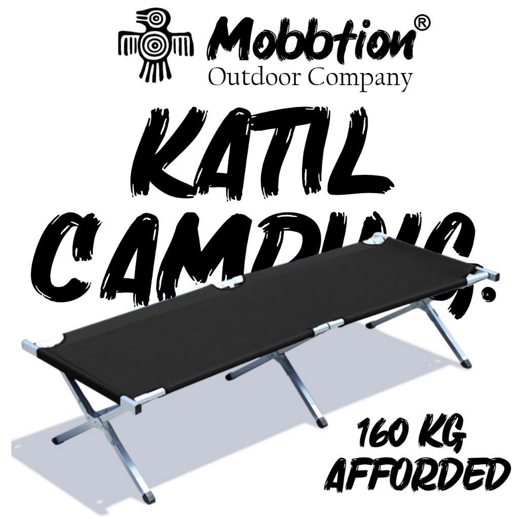 MOBBITONCAMP Portable Foldable Camping Bed Cot Bag Camouflage Military ...