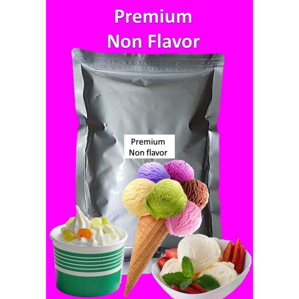 [Ready stock] PREMIUM Non flavor soft serve ice cream powder 1KG pack ...