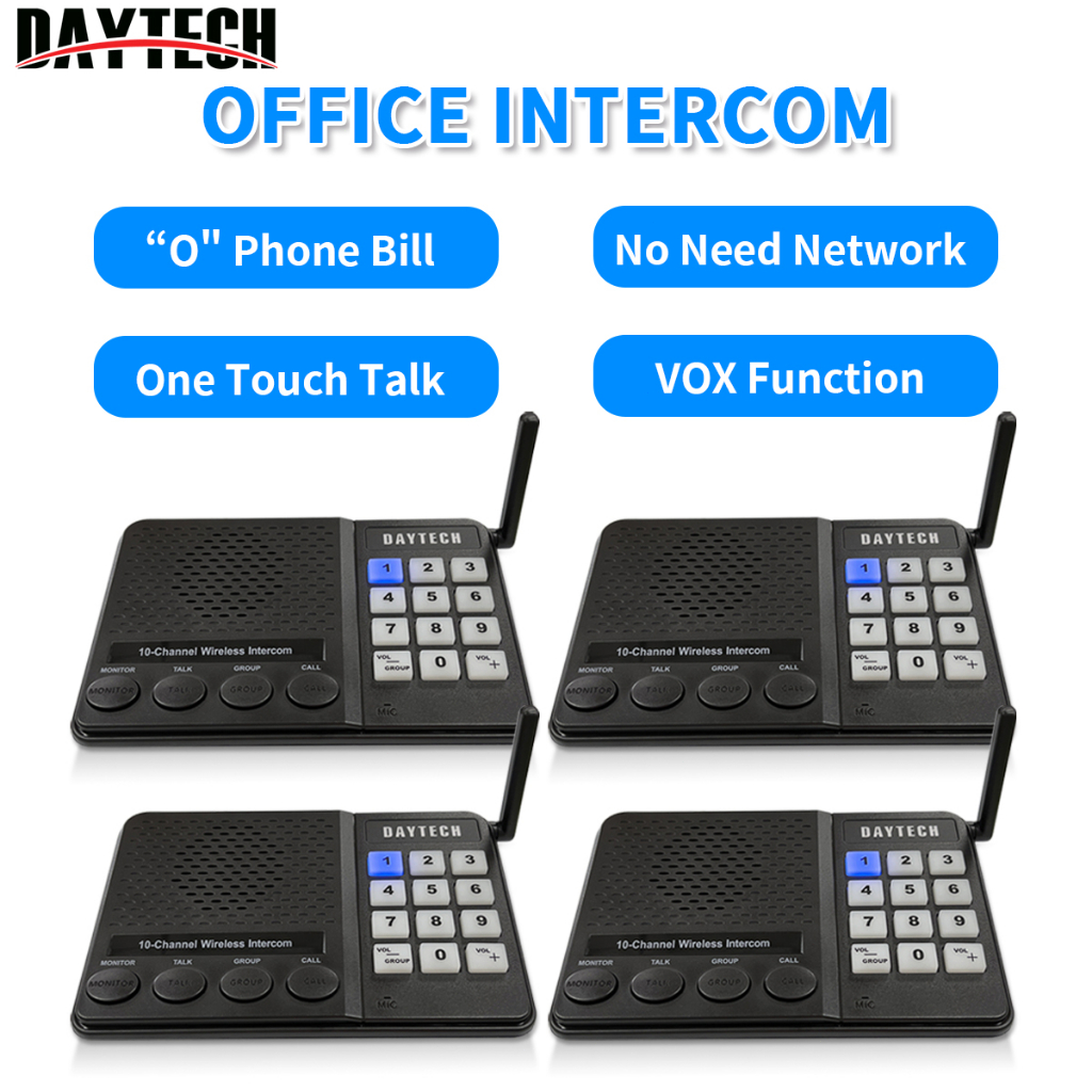 Daytech Wireless Intercom System walkie talkie Long Range for Office Hotel 对讲机 | Shopee Malaysia