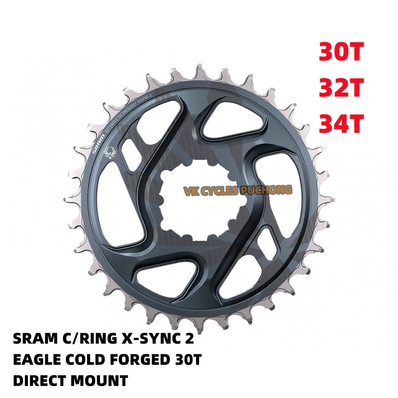 SRAM GX C/RING X-SYNC 2 EAGLE Chainrings COLD FORGED 30T DIRECT MOUNT ...