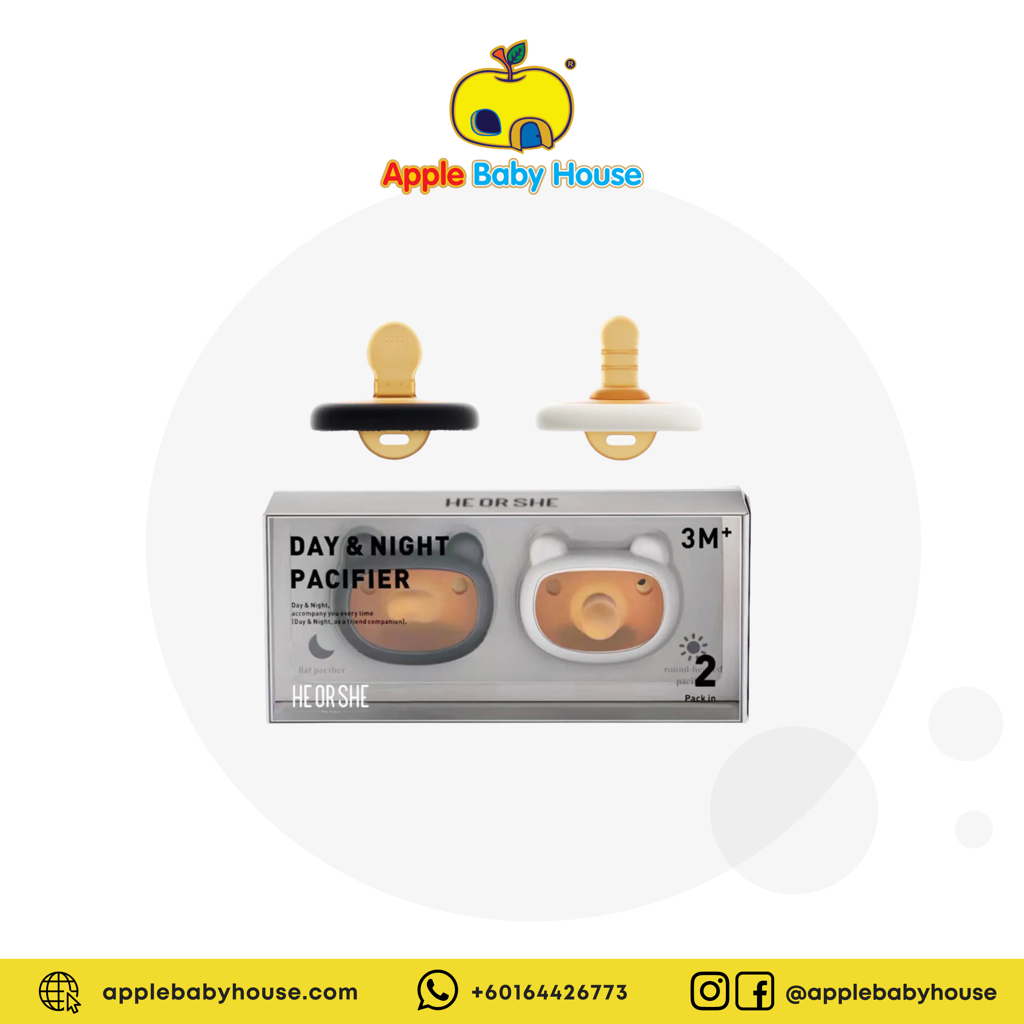 ABH HE OR SHE Day & Night Pacifier (Black+White) | Shopee Malaysia
