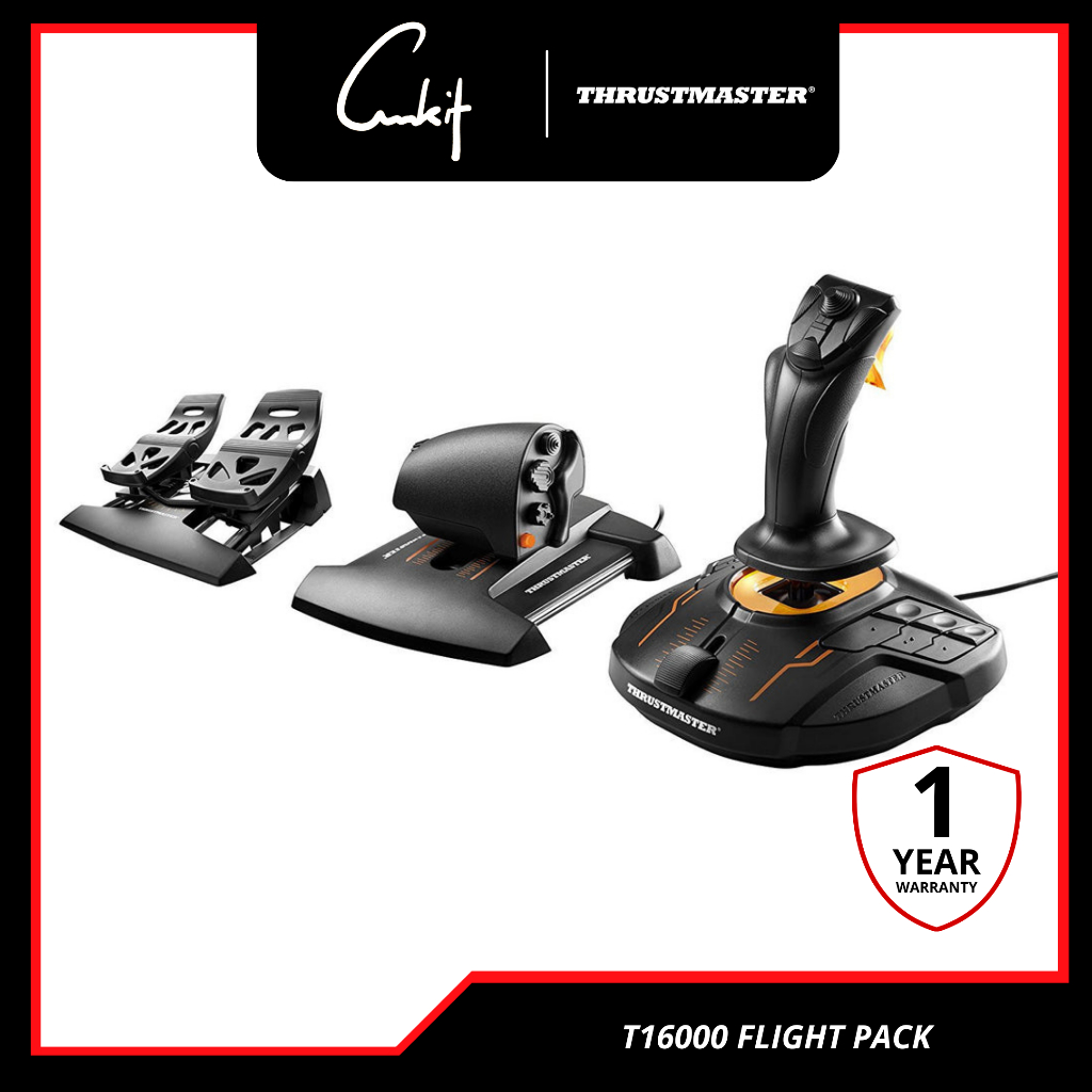 9.9 SALE 】Thrustmaster T16000M Flight Pack support pc flight simulator ...