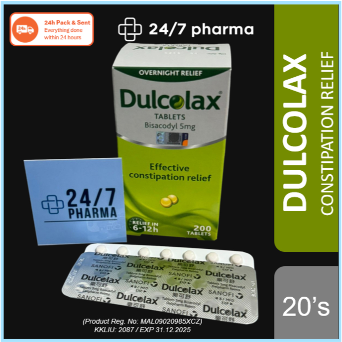 (1 Strip) Dulcolax Tablets 20's Bisacodyl 5mg (Exp:05/2026 ...