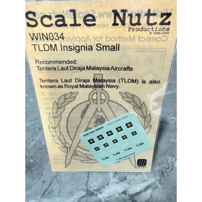 SCALE NUTZ WIN034 TLDM INSIGNIA SMALL - DECAL | Shopee Malaysia