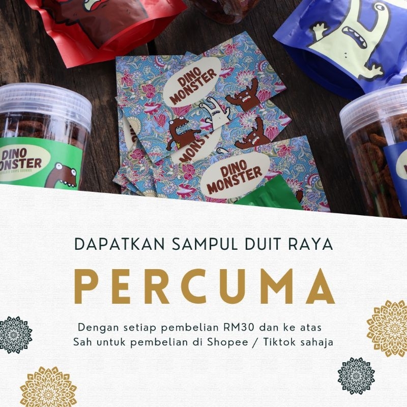 Biskut Raya Dino Monster- 250g/botol | Shopee Malaysia