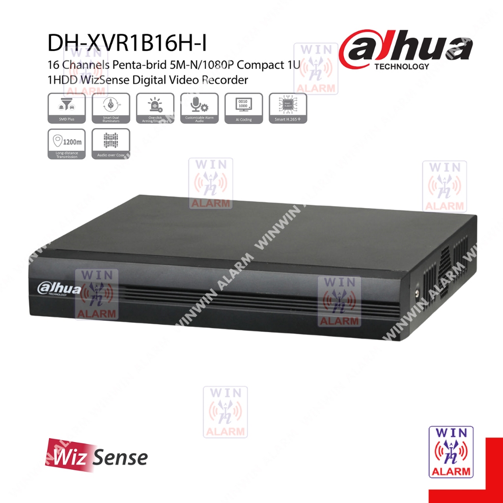 Dahua DH-XVR1B16H-I 16-Channel 16CH Ultra HD 5M-N 1080P VGA/HDMI DVR ...