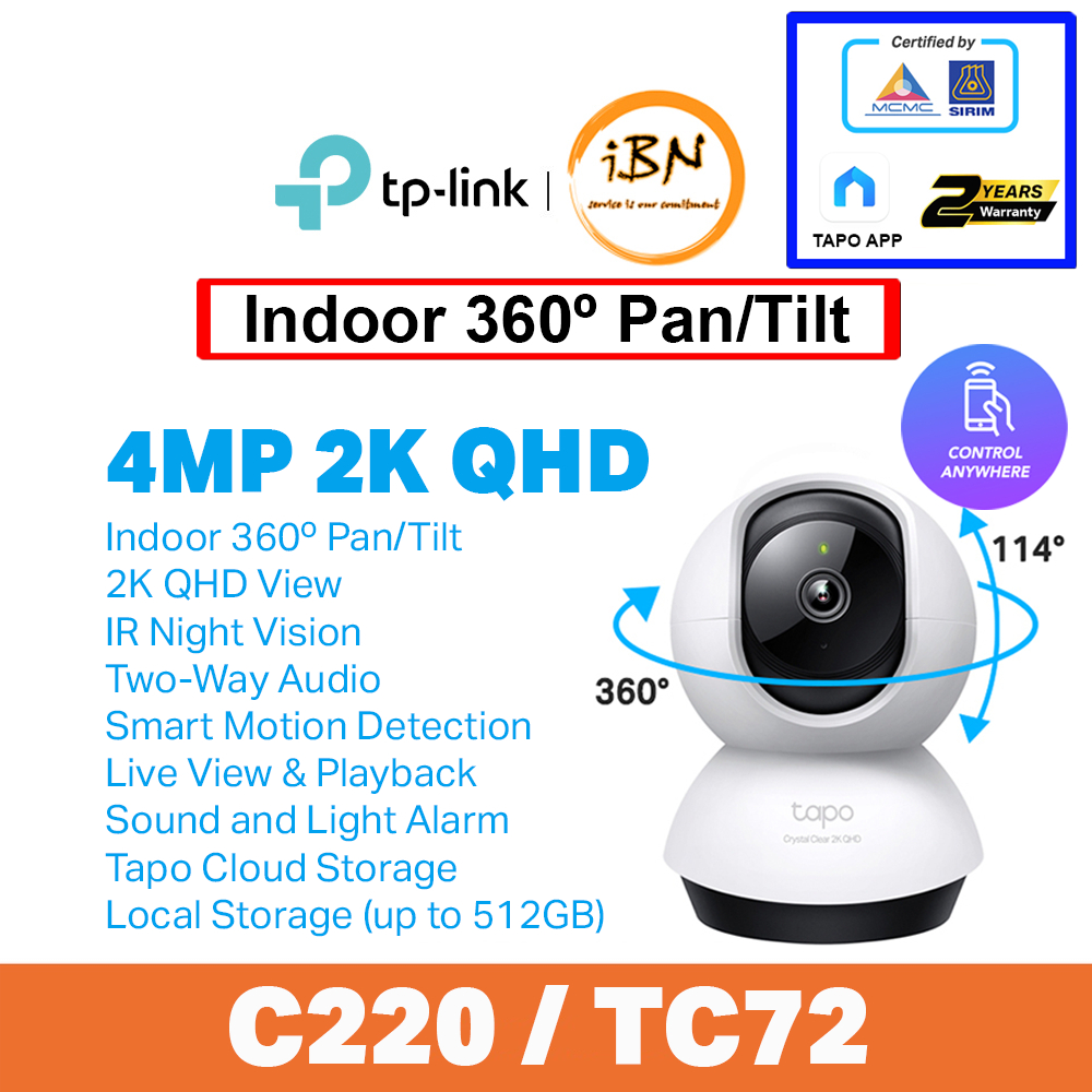 TP-Link Tapo WiFi CCTV C211/C210/TC71/TC70 Pan/Tilt 360 Degree Night Vision 2 Way Audio @ IBN ...