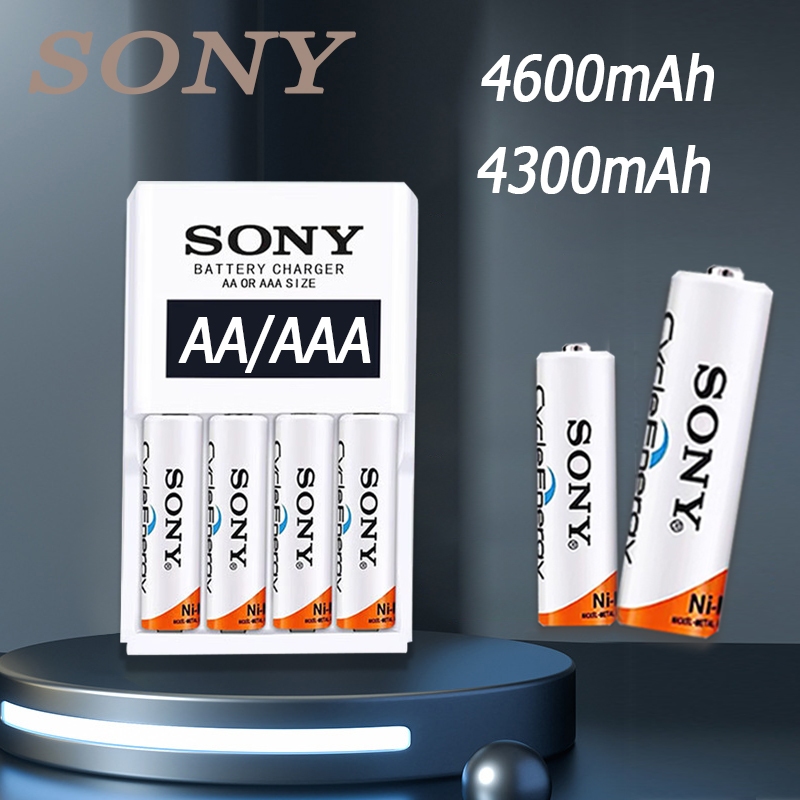 [20pcs AA ]Sony AA AAA Reusable Rechargeable Battery 1.2V 4600mAh ...