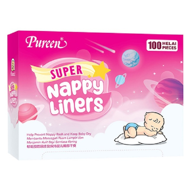 Pureen Super Nappy Liners (100's) - New packaging | Shopee Malaysia