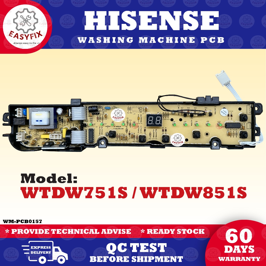 WTDW751S / WTDW851S HISENSE WASHING MACHINE PCB BOARD (CONTROL BOARD ...