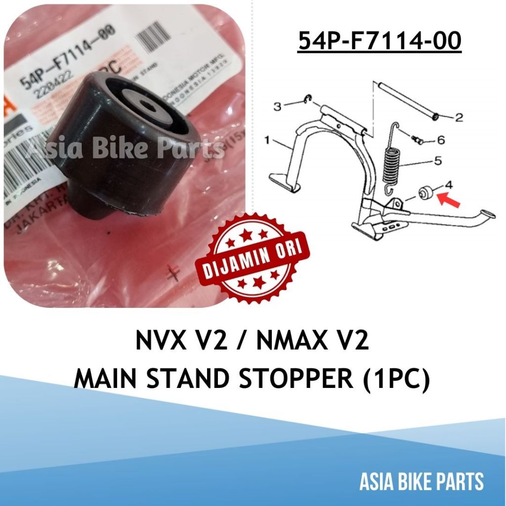Yamaha Original NVX V2 / NMAX V2 Main Stand Stopper - 54P-F7114-00 ...