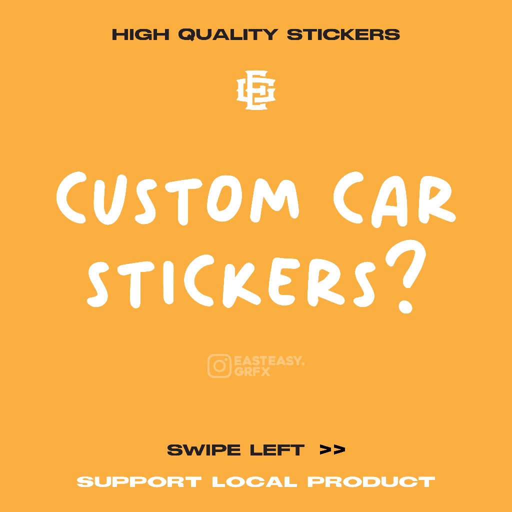 CUSTOM CAR STICKER DECALS, PREMIUM STICKERS [Limited Edition] | Shopee ...