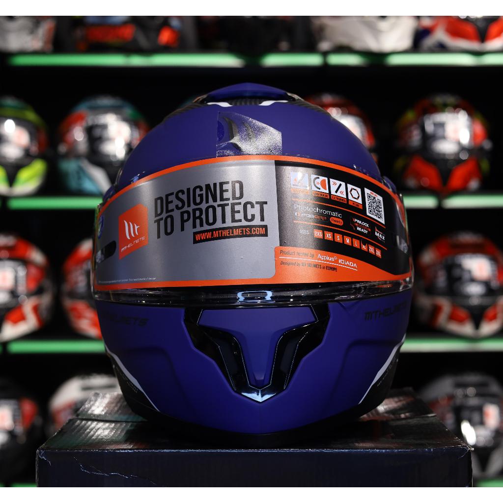 MT HELMET ATOM SV OPEN A7 MATT BLUE (XL) | Shopee Malaysia