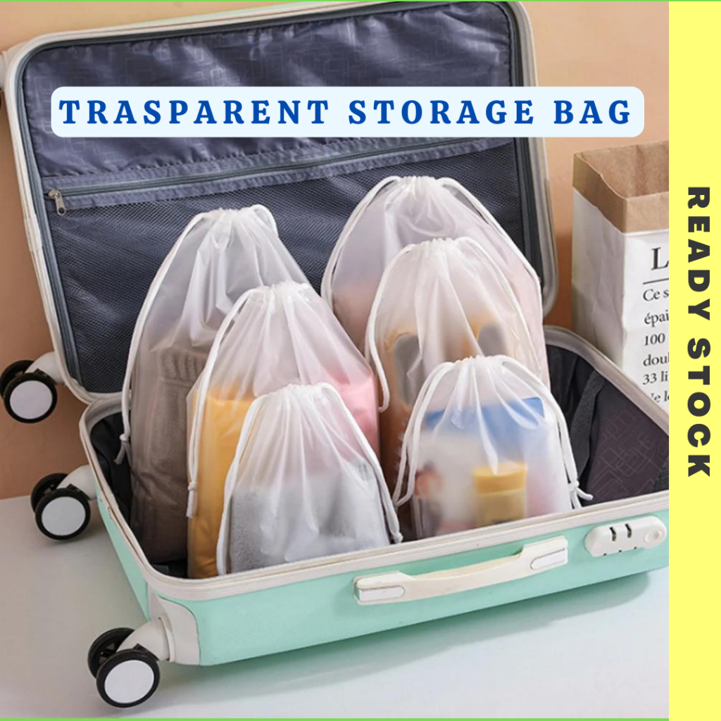 Transparent Storage Bag Waterproof Travel Storage Bag Storage Organizer ...