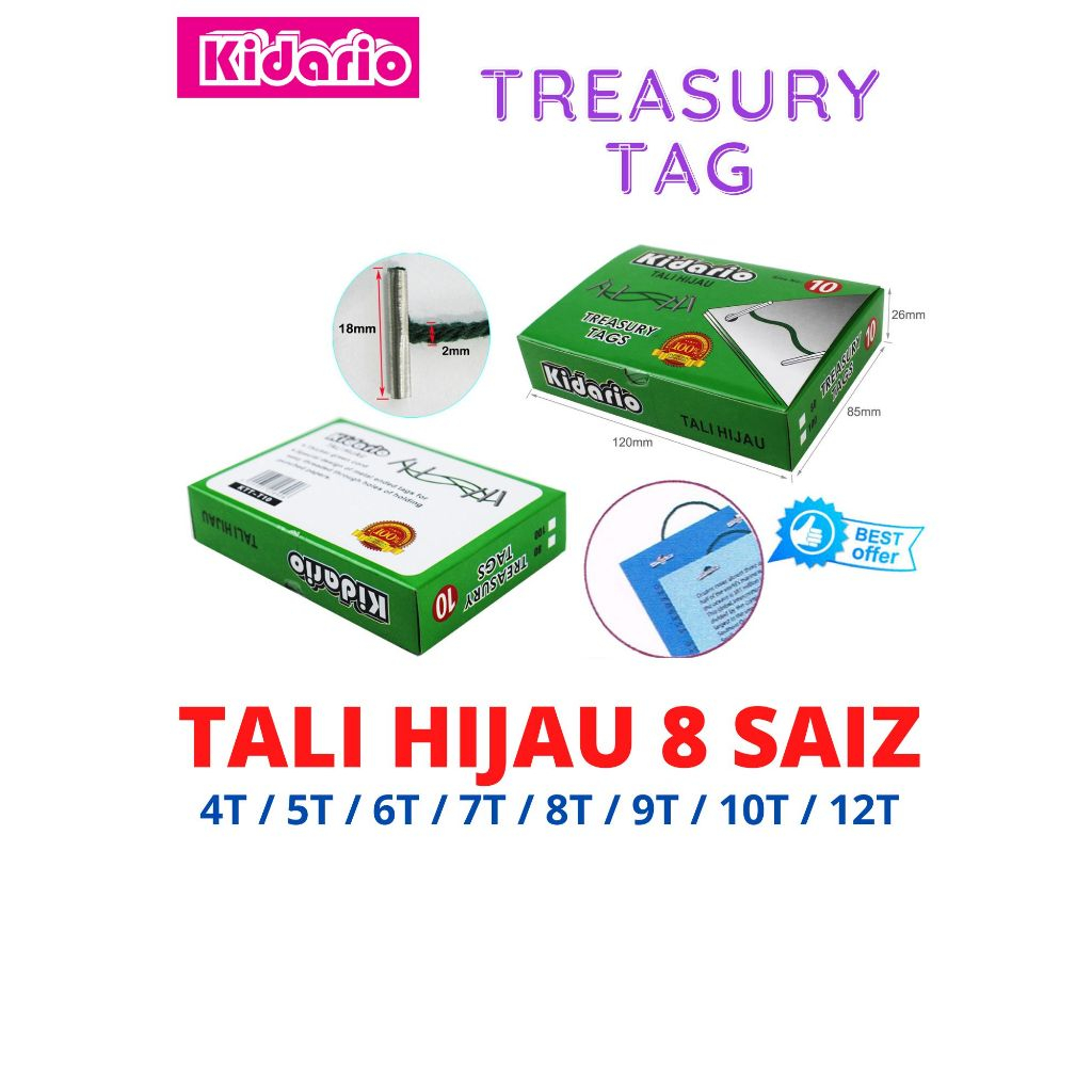 [ TALI HIJAU / TREASURY TAG ] KIDARIO BRAND TALI HIJAU / TREASURY TAG 4T / 5T / 6T / 7T / 8T ...